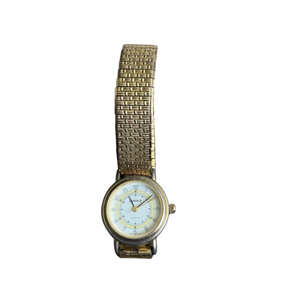 Jewelry | Watchit Womens Gold Toned Fashion Watch Bracelet Stretch Band ...